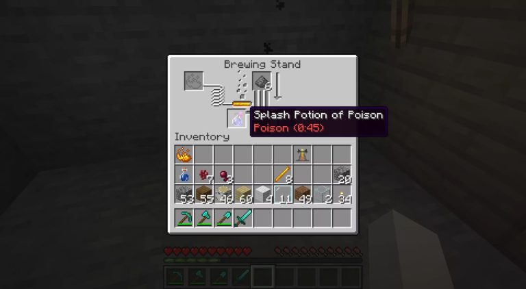 Minecraft – How to make a Splash Potion of Weakness (1:30)